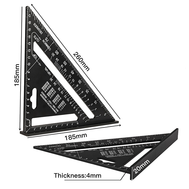 [Ready stock] KIPRUN 7'' Aluminum Alloy Triangle Ruler， Angle ...