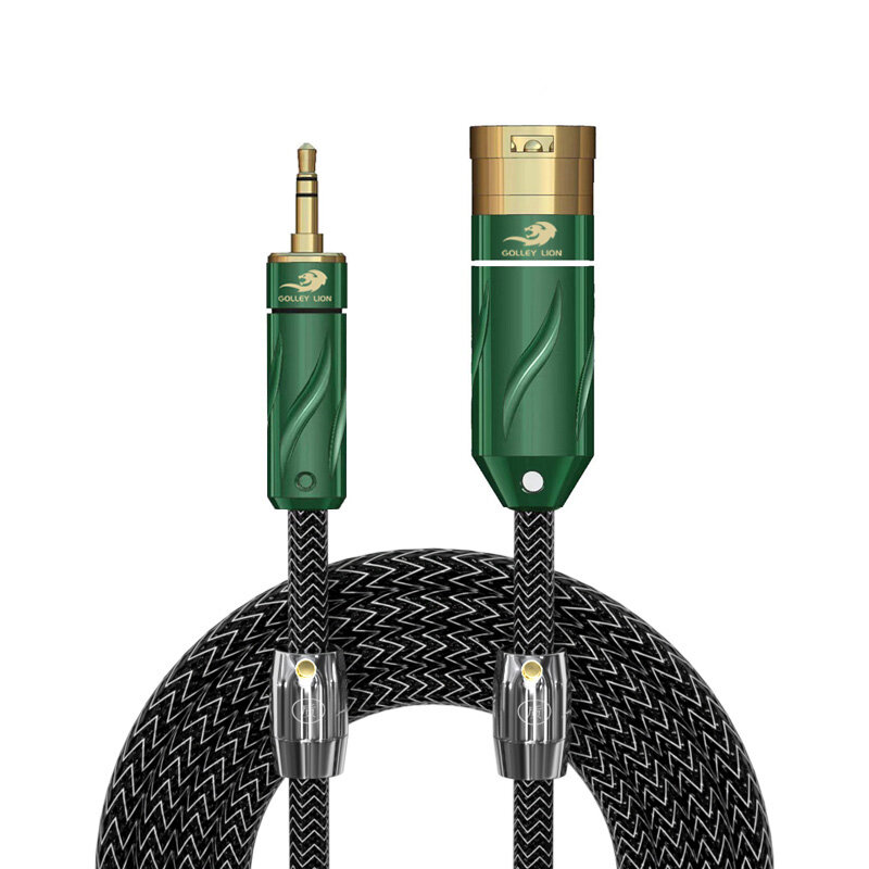 GOLLEY LION 3.5mm Jake Stereo Male Plug Connector Cable to Microphone ...
