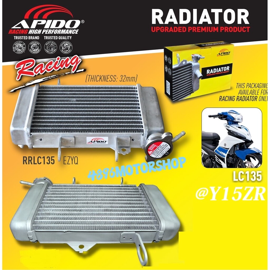 APIDO RACING RADIATOR LC135 Y15ZR LC 135 Y15 PREMIUM UPGRADED BIG TANK ...