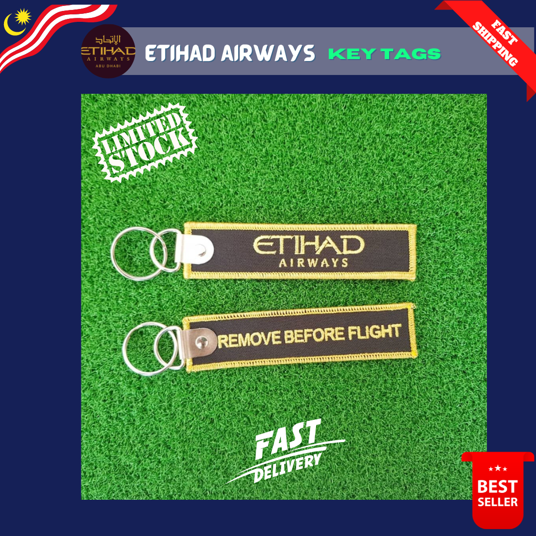 [SAME DAY SHIPPING 🇲🇾] ETIHAD Airways Premium Key Chains Tags Aviation ...