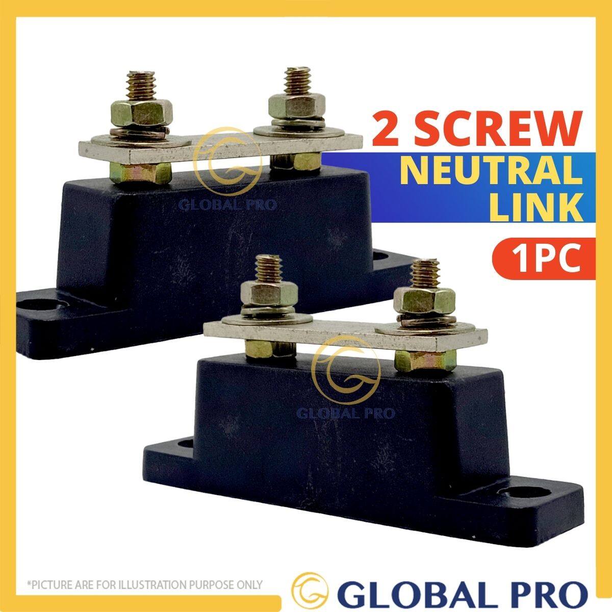 2 Screw Neutral Link Bolt & Nut For MCCB Neutral Link Bar 2 Bolt Nut ...