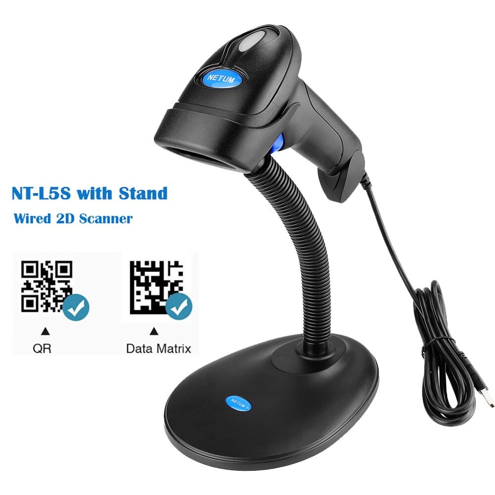 2022 L8ไร้สาย2D Barcode Scanner L5สาย1D/2D QR Code Reader PDF417สำหรับ ...