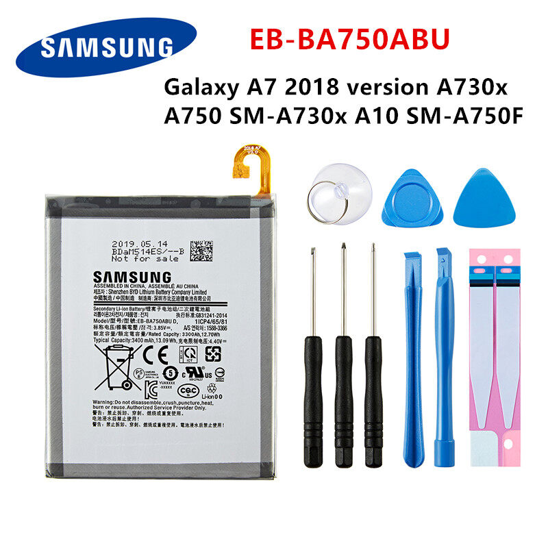SAMSUNG Original EB BA750ABU 3400MAh สำหรับ SAMSUNG Galaxy A7 2018รุ่น ...