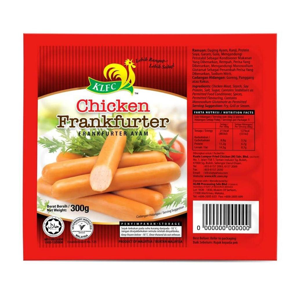 KLFC Chicken Frankfurter 300 gm | Lazada