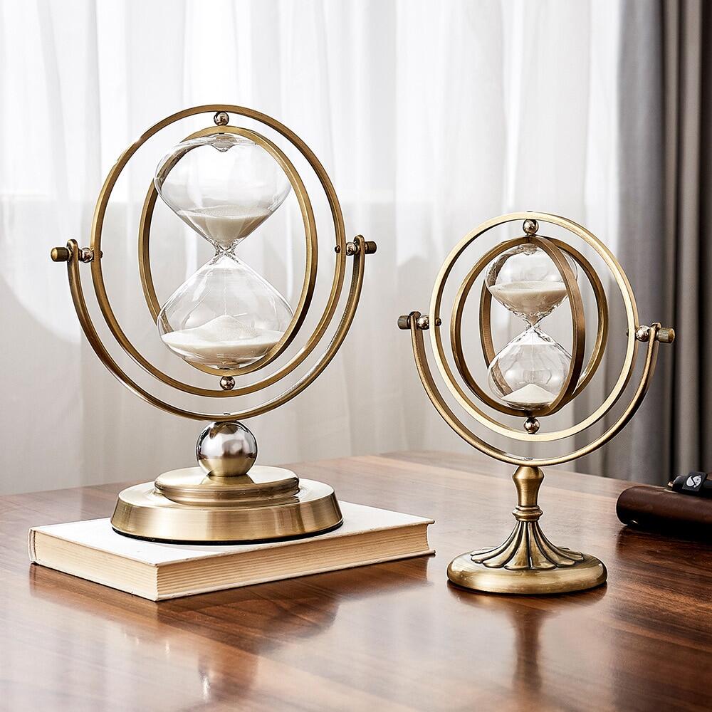 Nordic Hour Glass Rotating Sand Hourglass Vintage Home Decor Globe ...