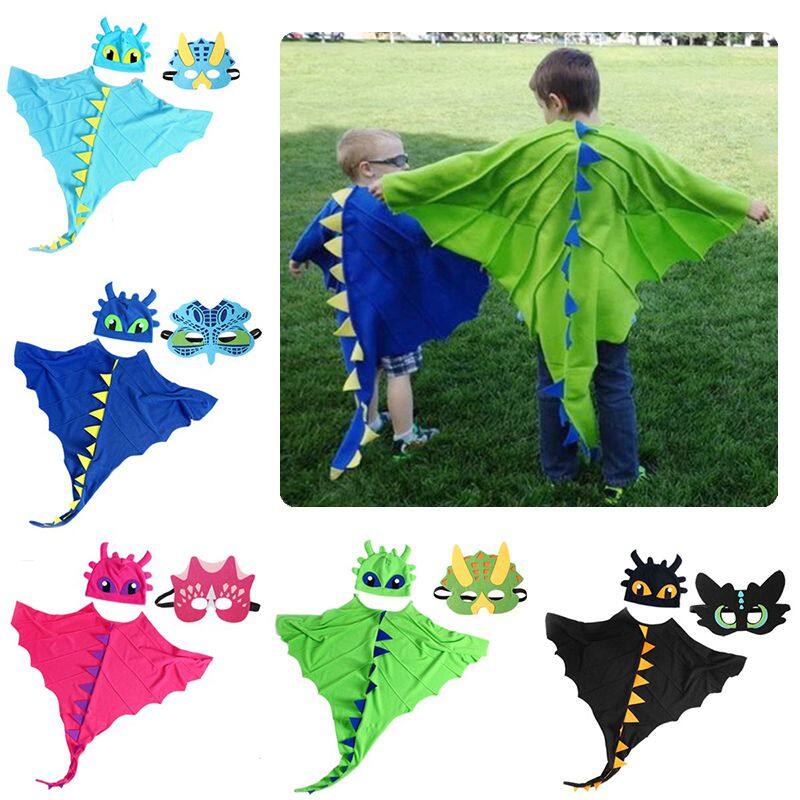 Dragon Cloak With Hat Toothless Dragon Costume Cape Anime Cosplay ...