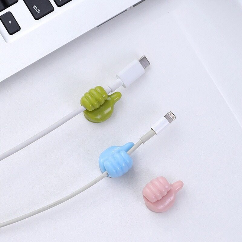 10Pcs Thumb Hook ครัวเรือน Multi-Function Data Cable Holder ห้องนอนห้อง ...