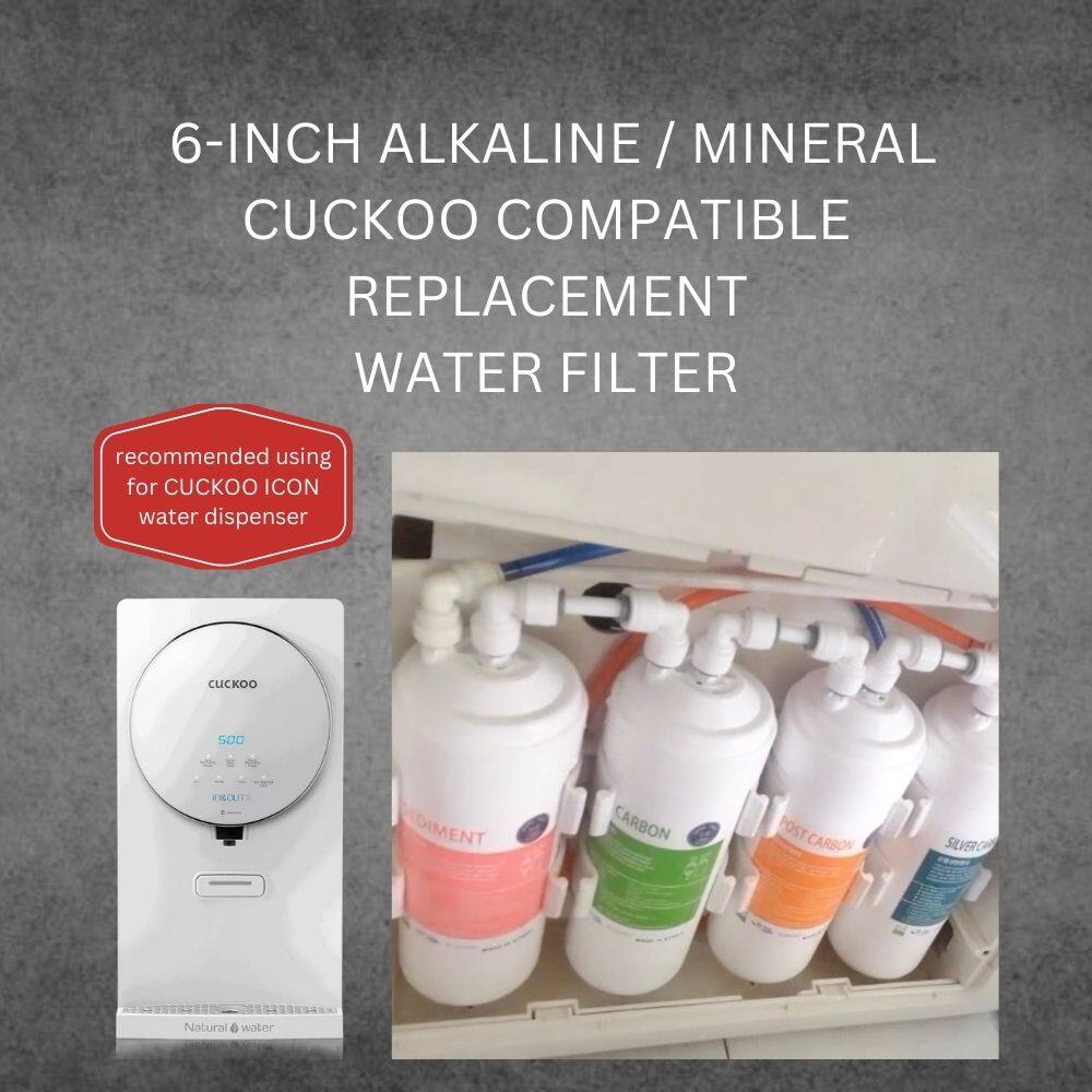 6” Inch Alkaline Cuckoo Compatible Replacement Water Filter Cartridge ...