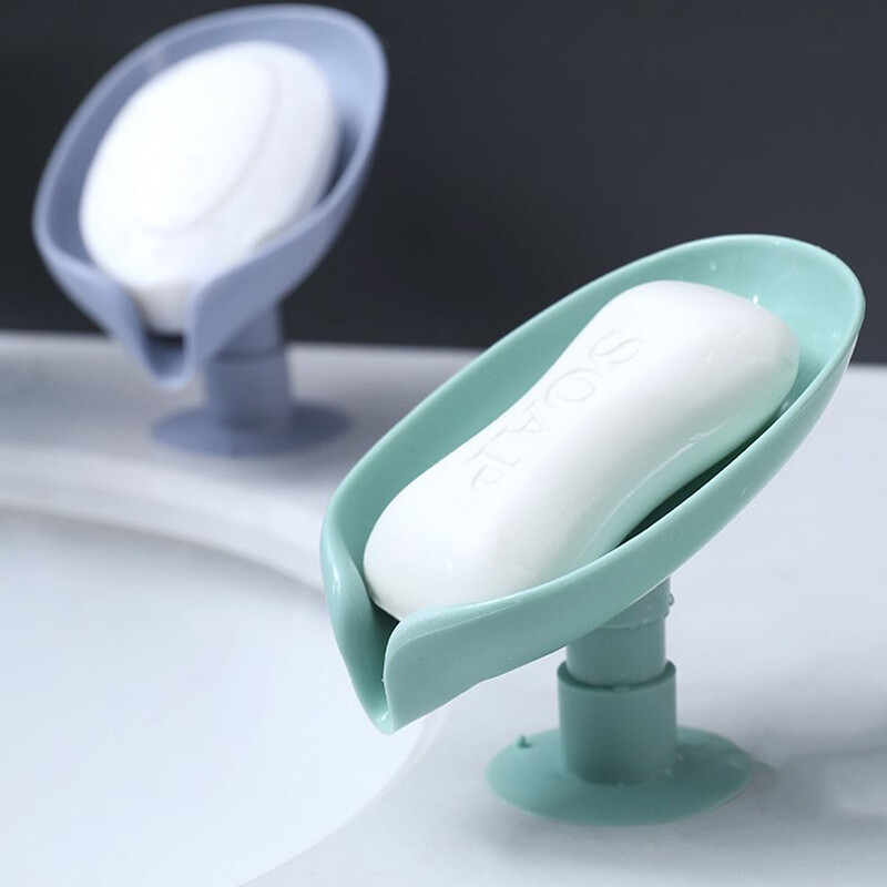 UG Leaf Shape Soap Box Drain Soap Holder Box Bathroom Accessories ...