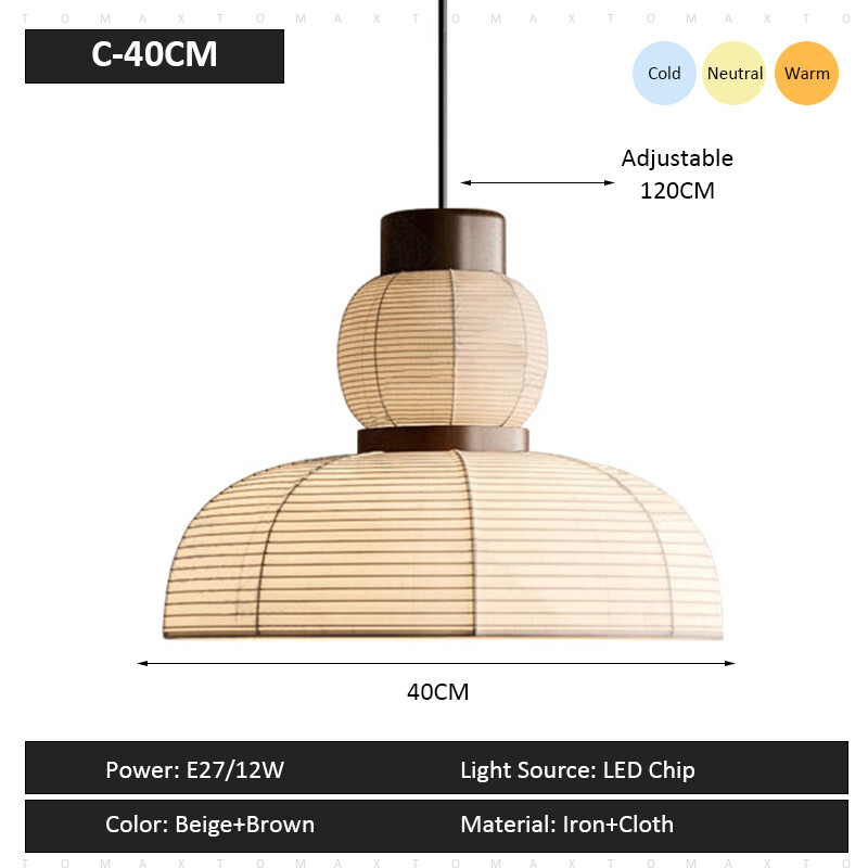TOMAX Japanese Wabi-Sabi ผ้าโคมระย้าแบบผสมผสานสร้างสรรค์สไตล์ร้านอาหาร ...