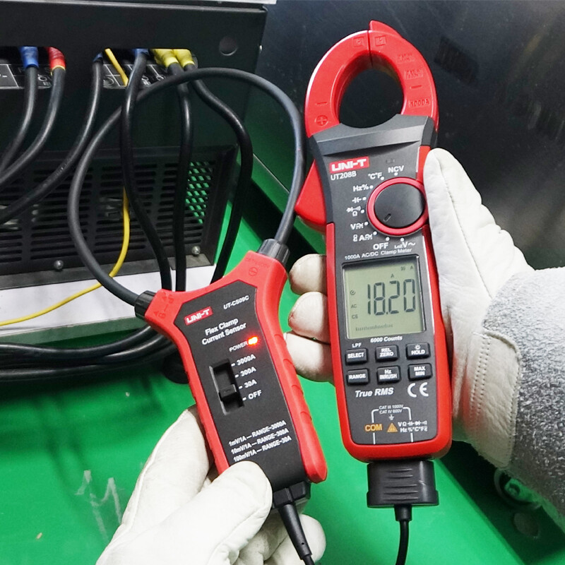 UT-CS09D AC Current Flexible Clamp Meter 3000A Flex Clamp Sensor Amperemeter Frequency Meter ...