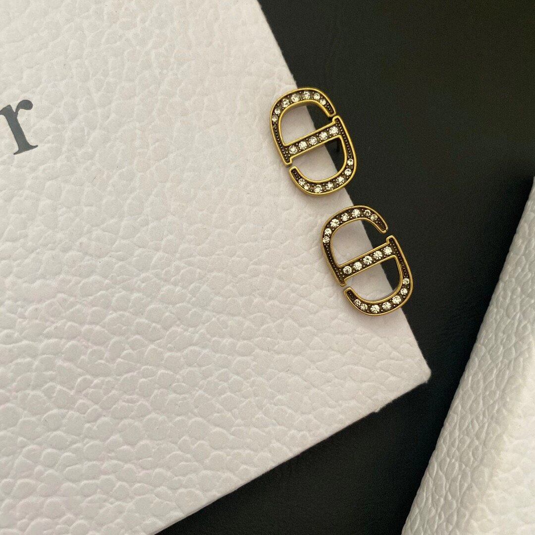 Fashion Double CC Earring Titanium Steel Letter Logo Double CC Ear Hoop ...