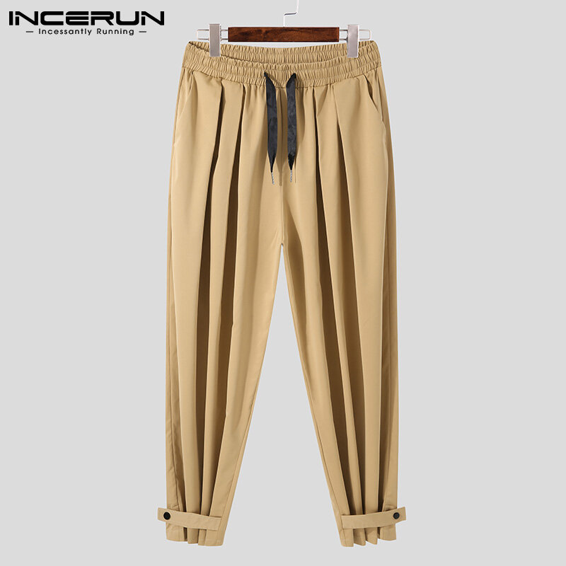 [Perfectly] Korean Style INCERUN Mens Korean Chino Trousers Sport Gym ...
