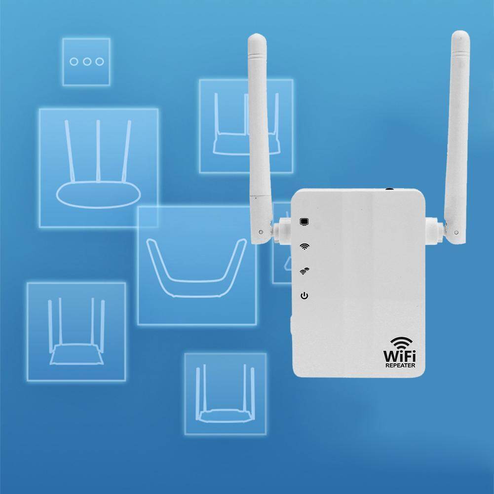300M Wall Plug WiFi Wireless Receiver Router Repeater with External ...