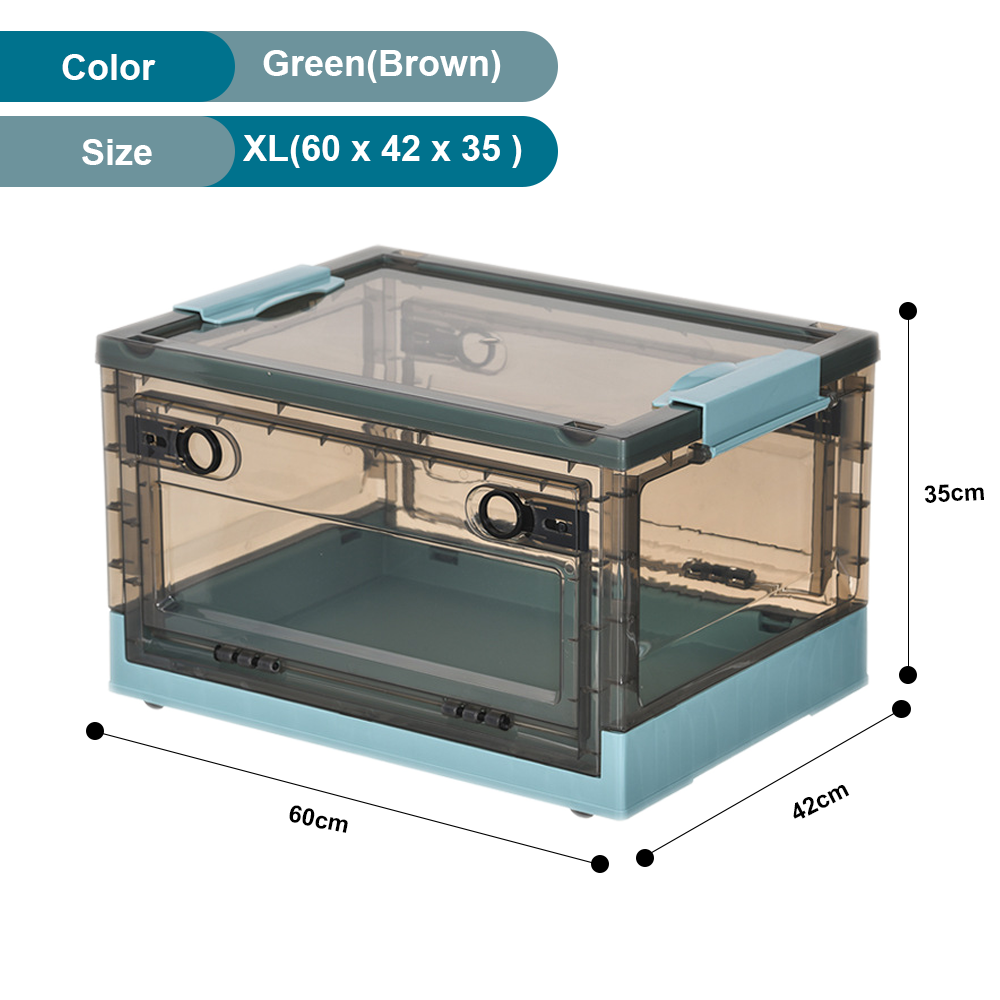 Portable Transparent Storage Box Foldable Storage Cabinet Multipurpose ...
