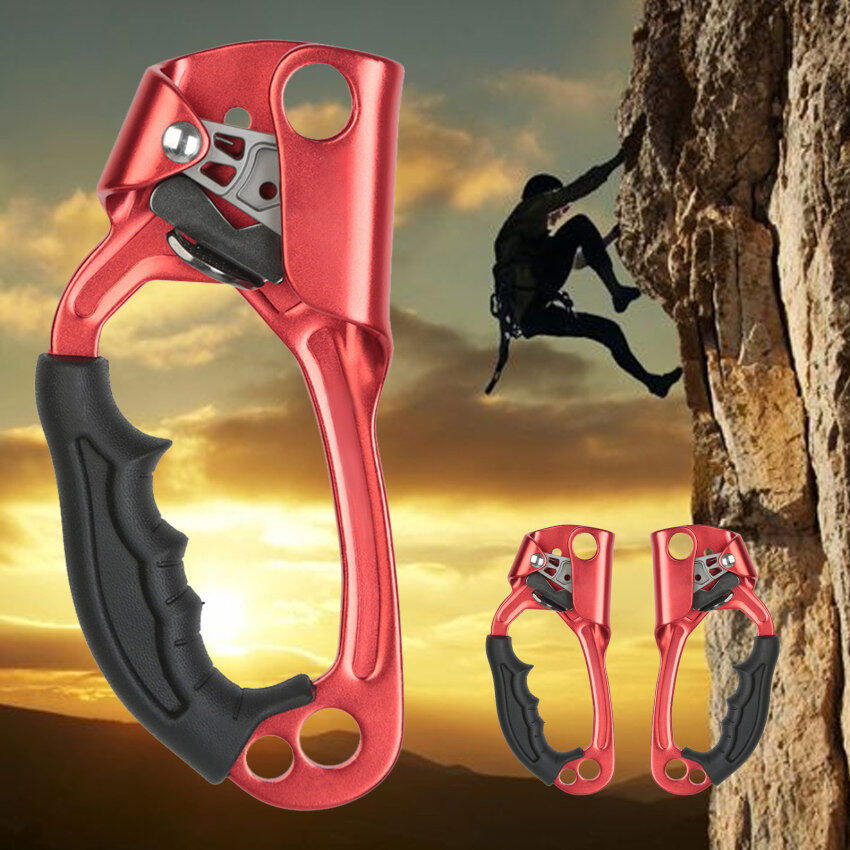 ปีนเขา Hand Ascender ขวาซ้าย Rappelling Gear อุปกรณ์อลูมิเนียมเชือก ...