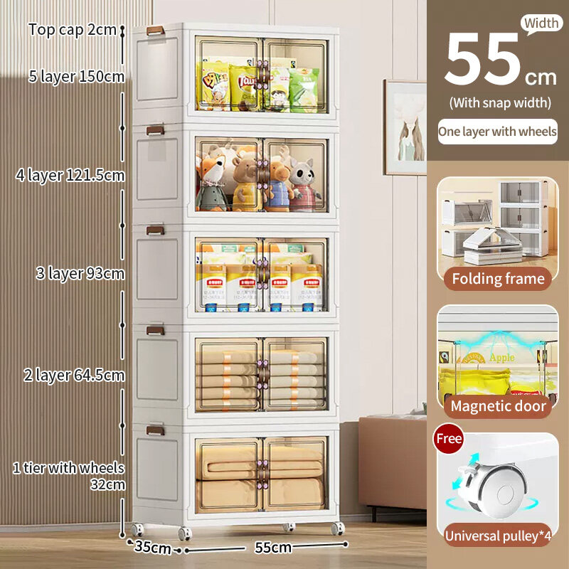 Multipurpose Double Sided Opening Storage Cabinet Foldable/Stackable Storage Box | Lazada