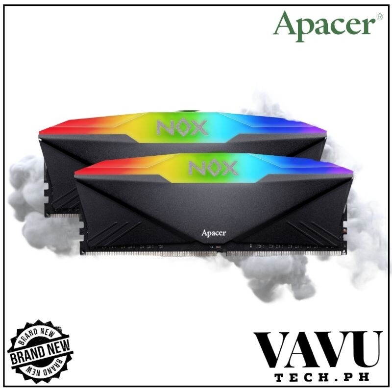 Apacer NOX RGB 8GBx2 16GB Kit of 2 RAM 3200mhz CL16 DDR4 Gaming Memory ...