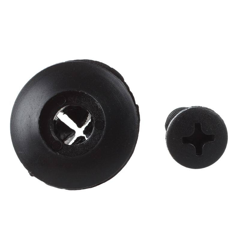 20 Pcs 8mm Hole Push in Expanding Screw Panel Clips Plastic Rivet Black ...