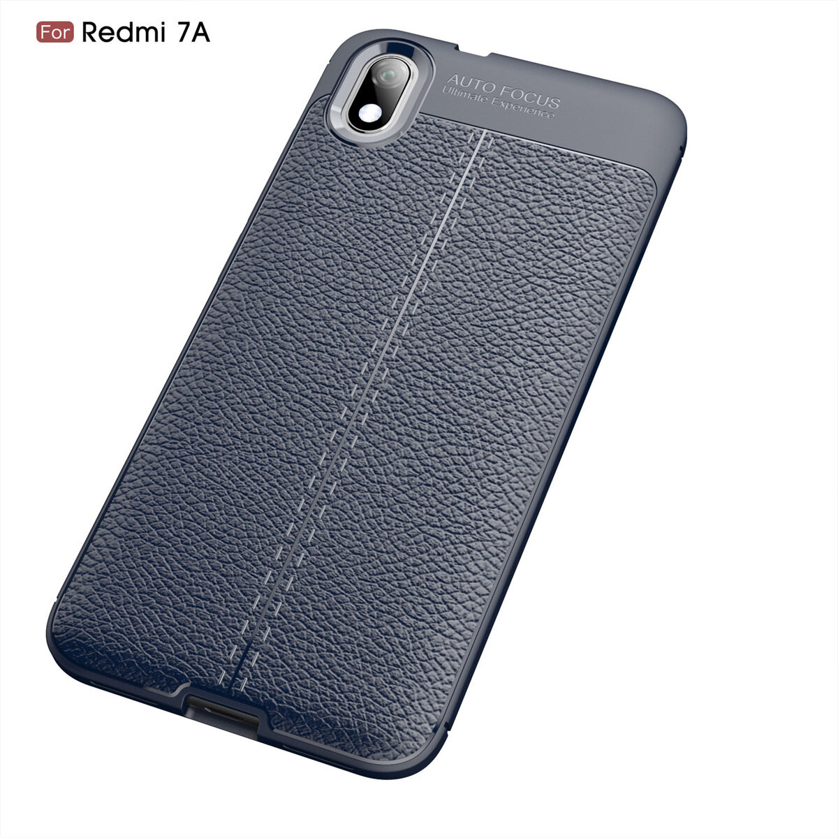 for Xiaomi Redmi 7A Case [Premium Leather Design] Textured Soft Silicon ...