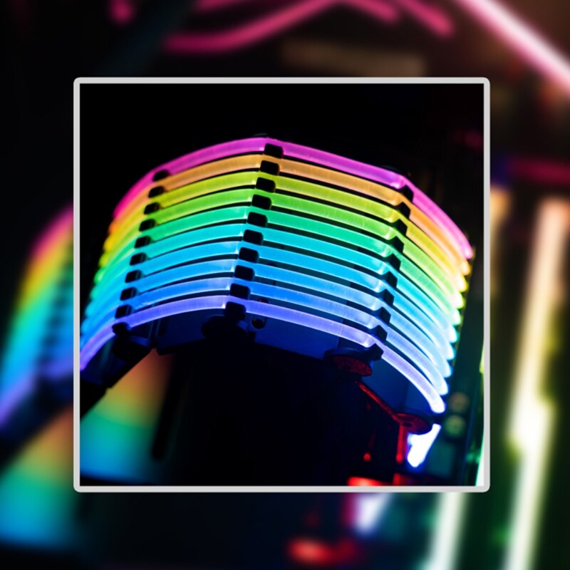 24หมุด RGB Light สายพ่วง Rainbow Streamer PSU สาย5V 3-Pin ARGB Sync ...