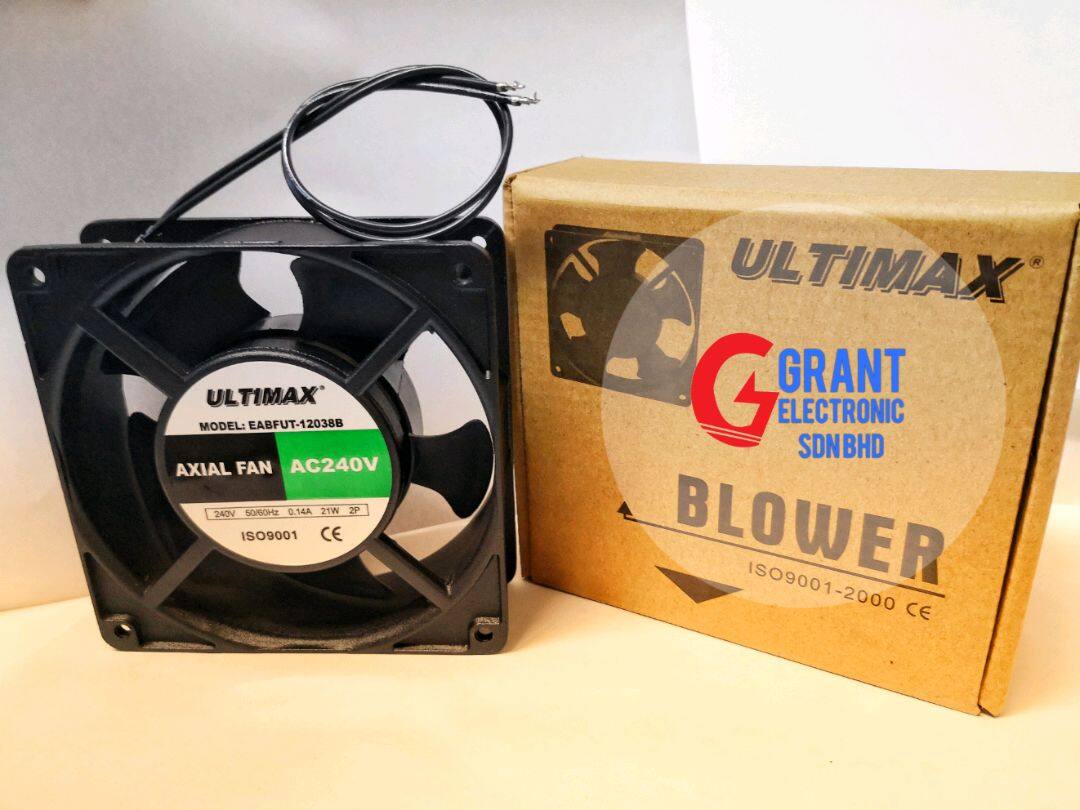 Ultimax AC240v 4" Axial Blower Fan with ball bearing 120*120*38mm 12038 ...