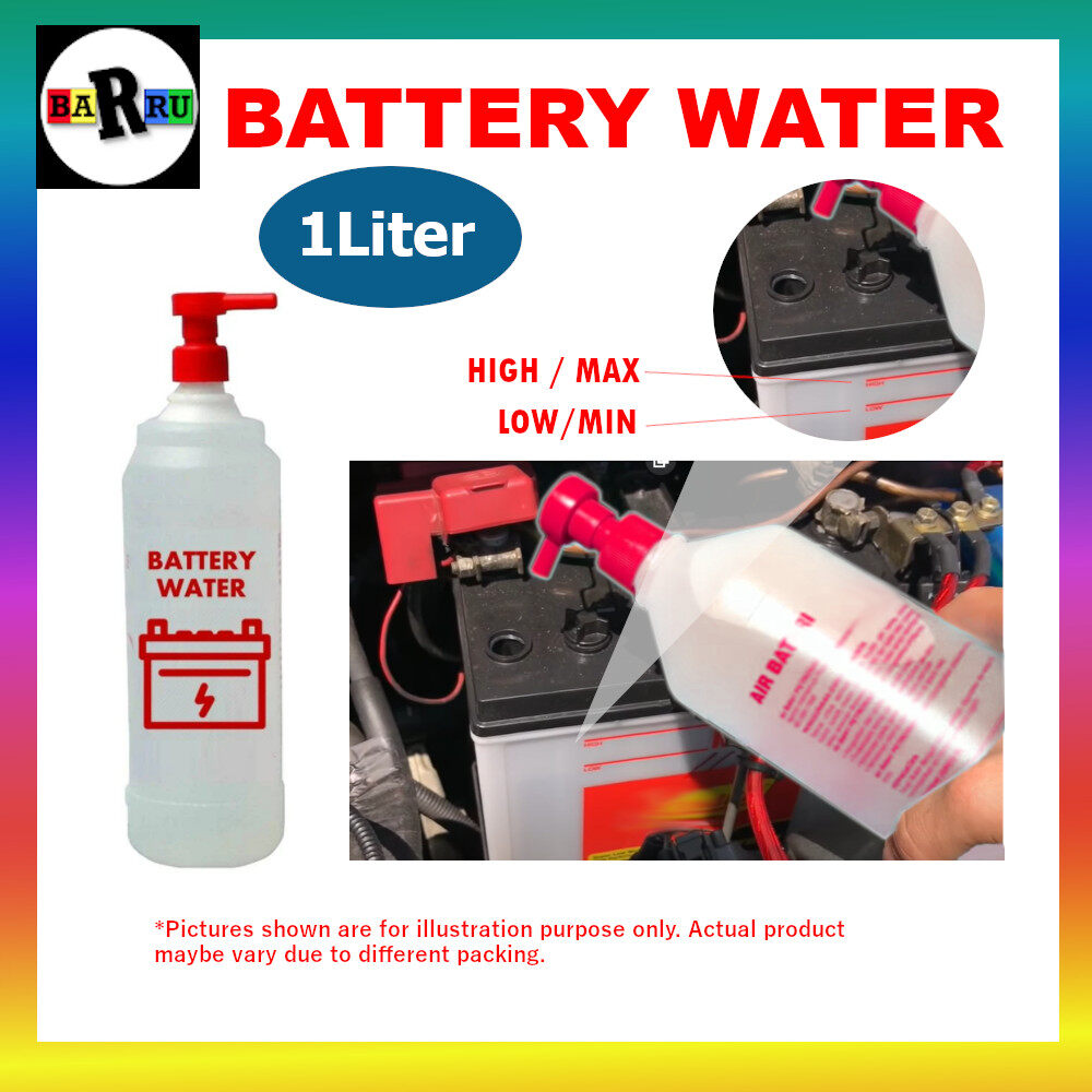 Battery Water 1Liter NS40ZL NS60 NS70 NS70L N70Z N100 N120 N150 ...