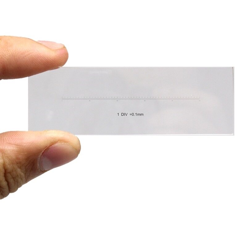 DIV 0.1 mm Calibration Slide Length 50 mm Horizontal Scale Ruler Linear ...