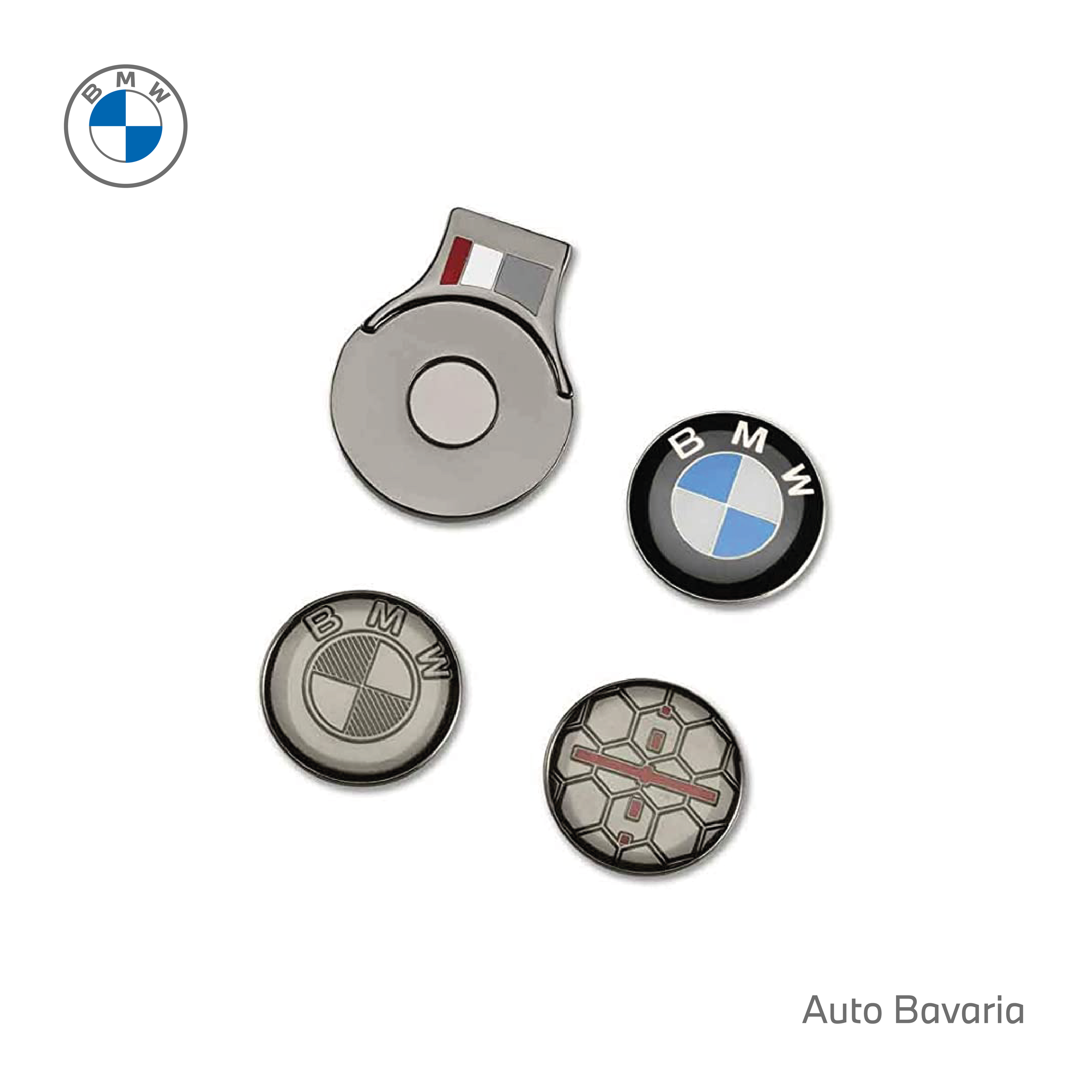 GENUINE BMW GOLFSPORT BALL MARKER SET WITH MAGNETIC CAP CLIP | Lazada