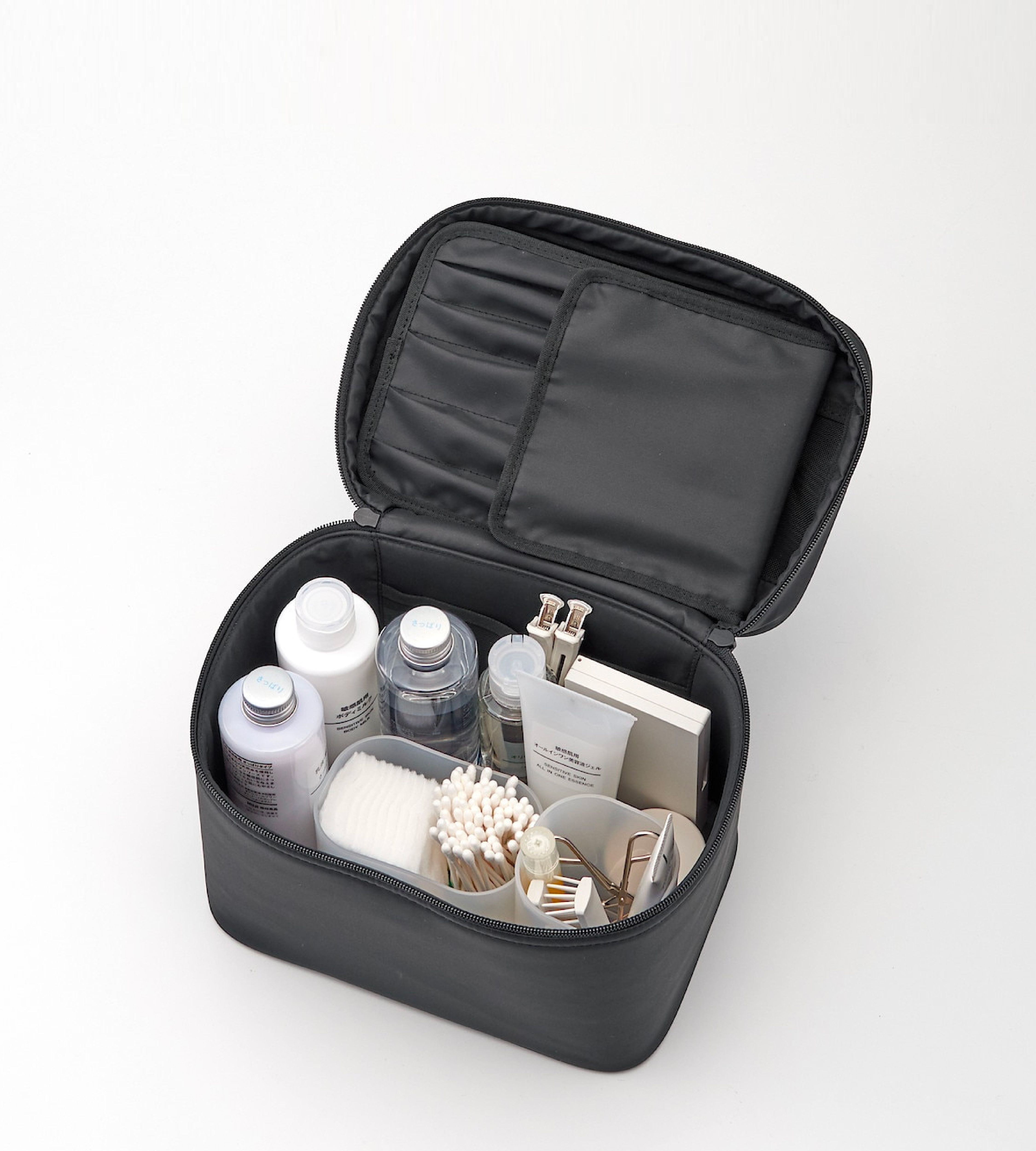 MUJI Makeup Tool / Nylon Makeup Box / Black | Lazada