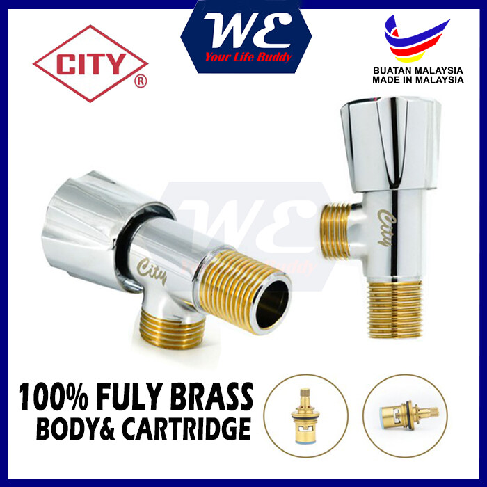 CITY Full Brass Angle Valve /15 MM Quarter Turn Angle Valve/ MADE IN ...