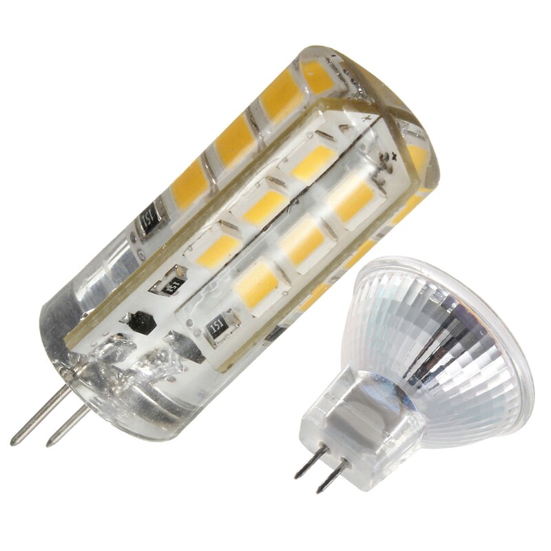 10Pcs MR11 GU4 Warm White 3528 SMD 24 LED Home Spotlight Light with ...