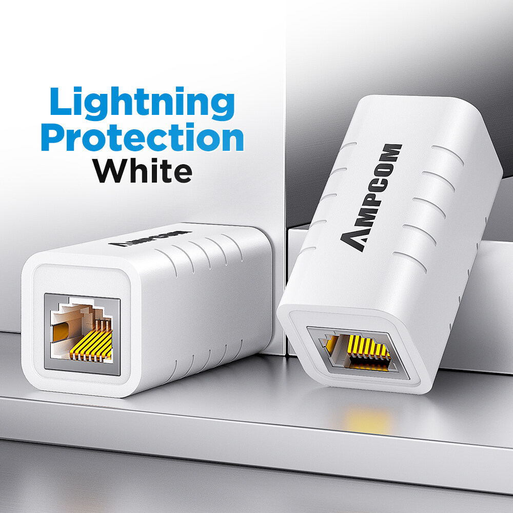 AMPCOM RJ45 Coupler, 8P8C Female Extender LAN Connector Inline CAT6A ...