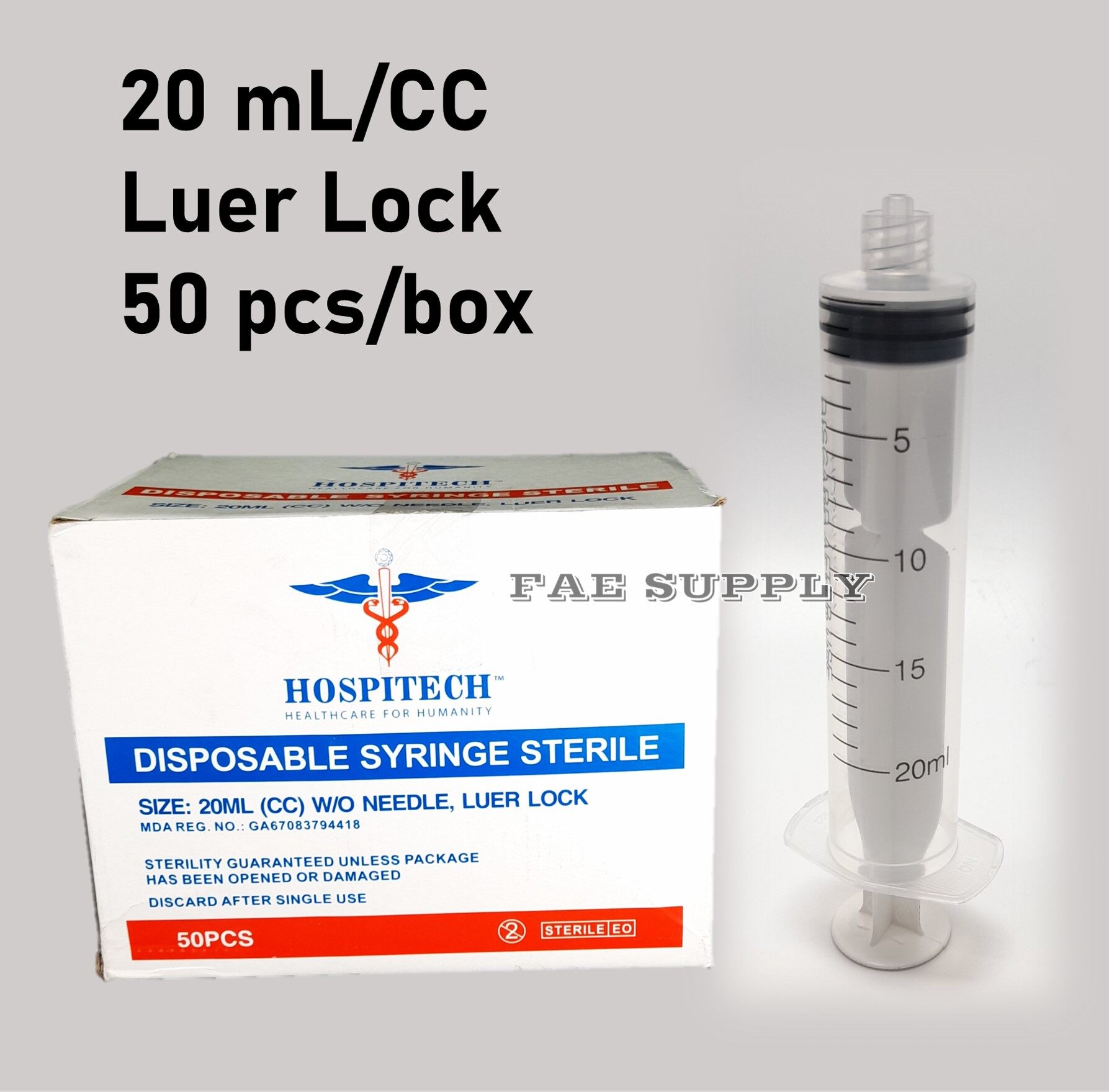 Syringe Picagari Luer Lock Luer Slip MDA 1/3/5/10/20/50 mL CC box ...