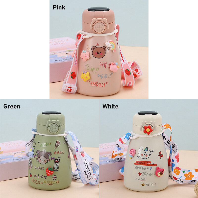 MENGNI ถ้วยน้ำ พลาสติก แบบมีหลอดทรง ขวดน้ำ มจุมากทำงาน พกพาได้ข้างนอก ...