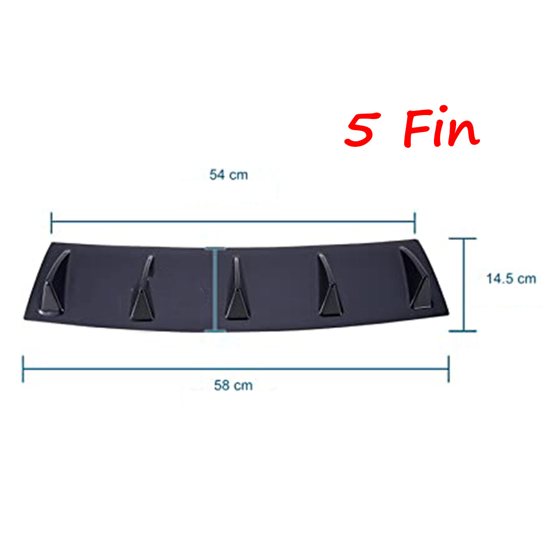FREE Double Sided Tape 📦 Universal Rear Bumper Chassis Spoiler Shark ...
