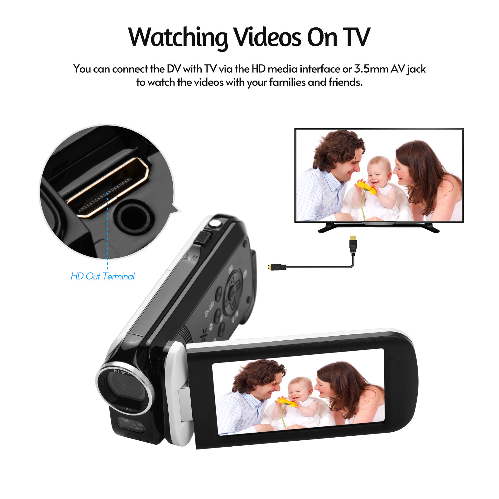 1080P Full HD Mini Digital Video Camera DV Camcorder 24MP 3 Inch ...