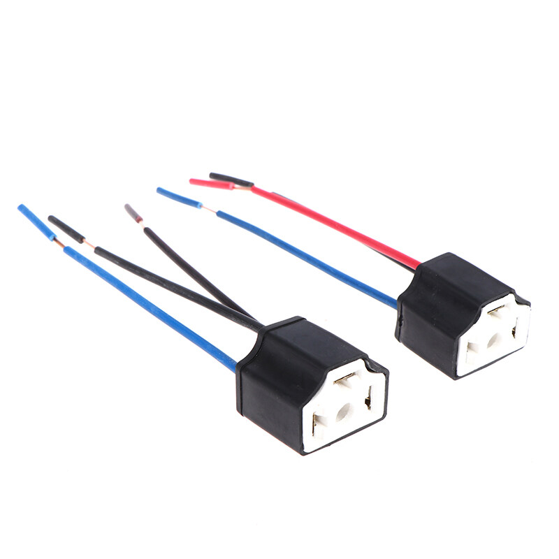 2Pcs Socket Adapter Car Truck Female Ceramic Headlight Extension ...