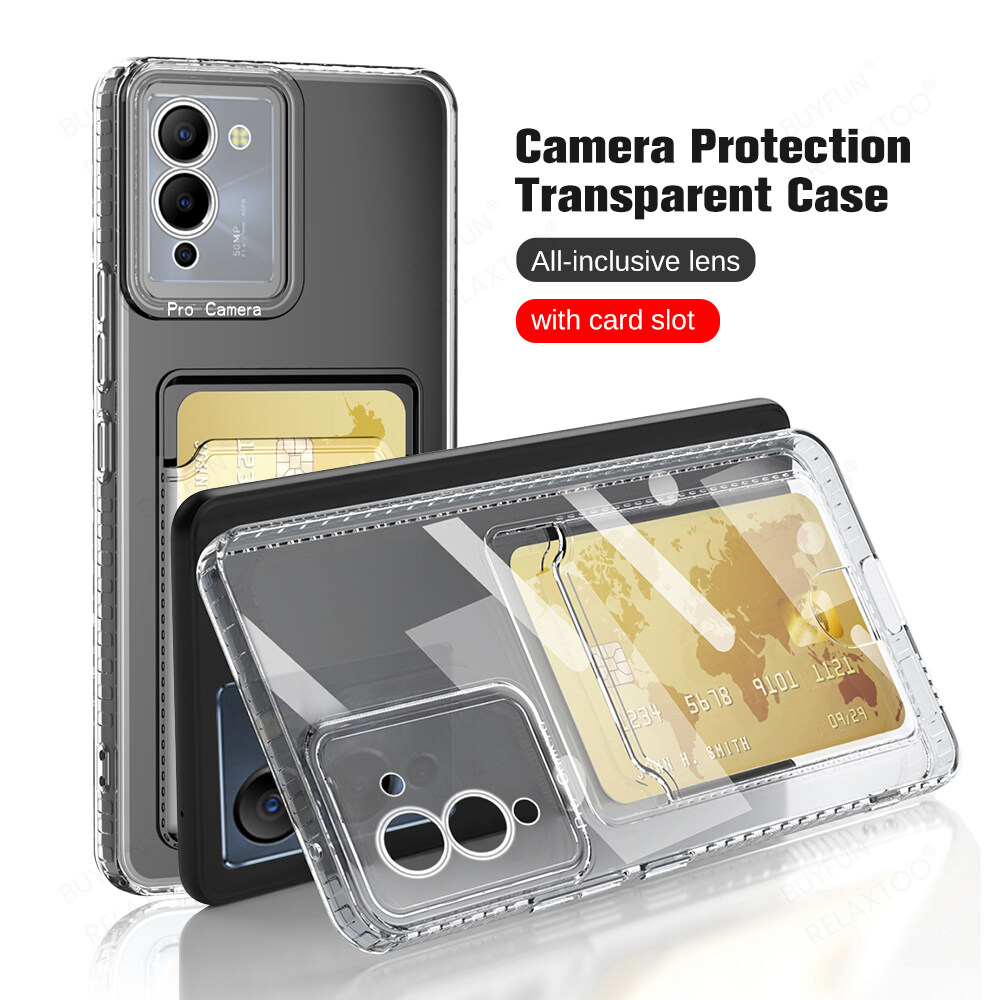 TransparentFor Infinix Note 12 G96 Case Clear Card Wallet Back Soft TPU Case Infinix Note 12 G96 ...