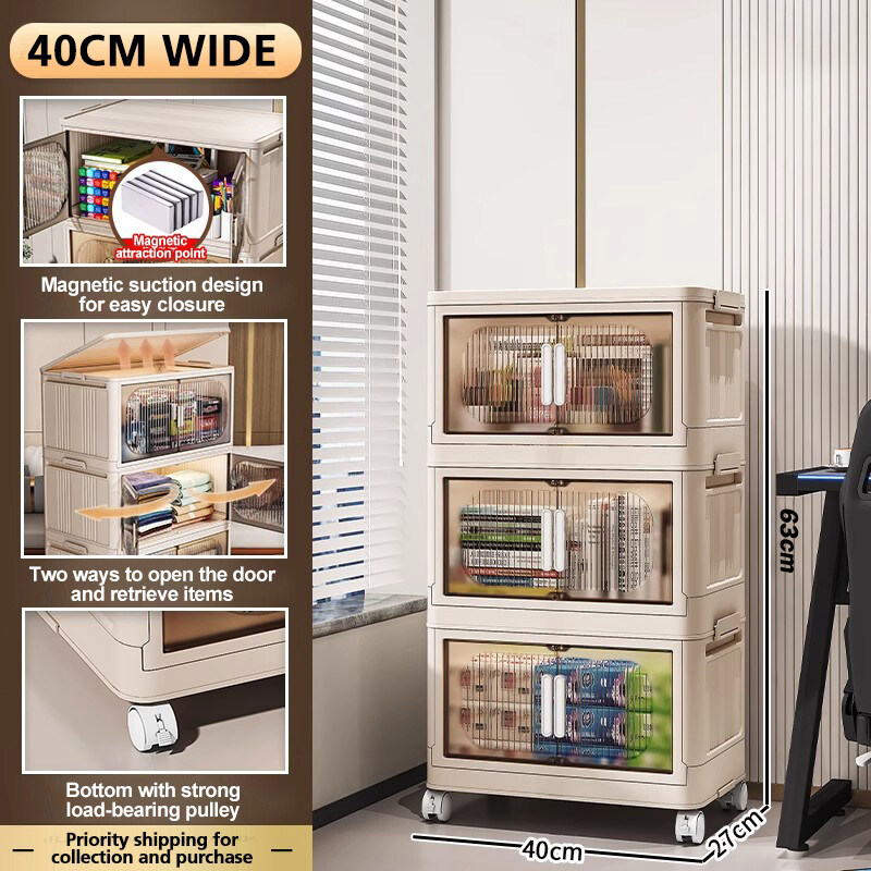 Multipurpose Foldable Storage Cabinet Kotak Stackable Foldable Storage ...