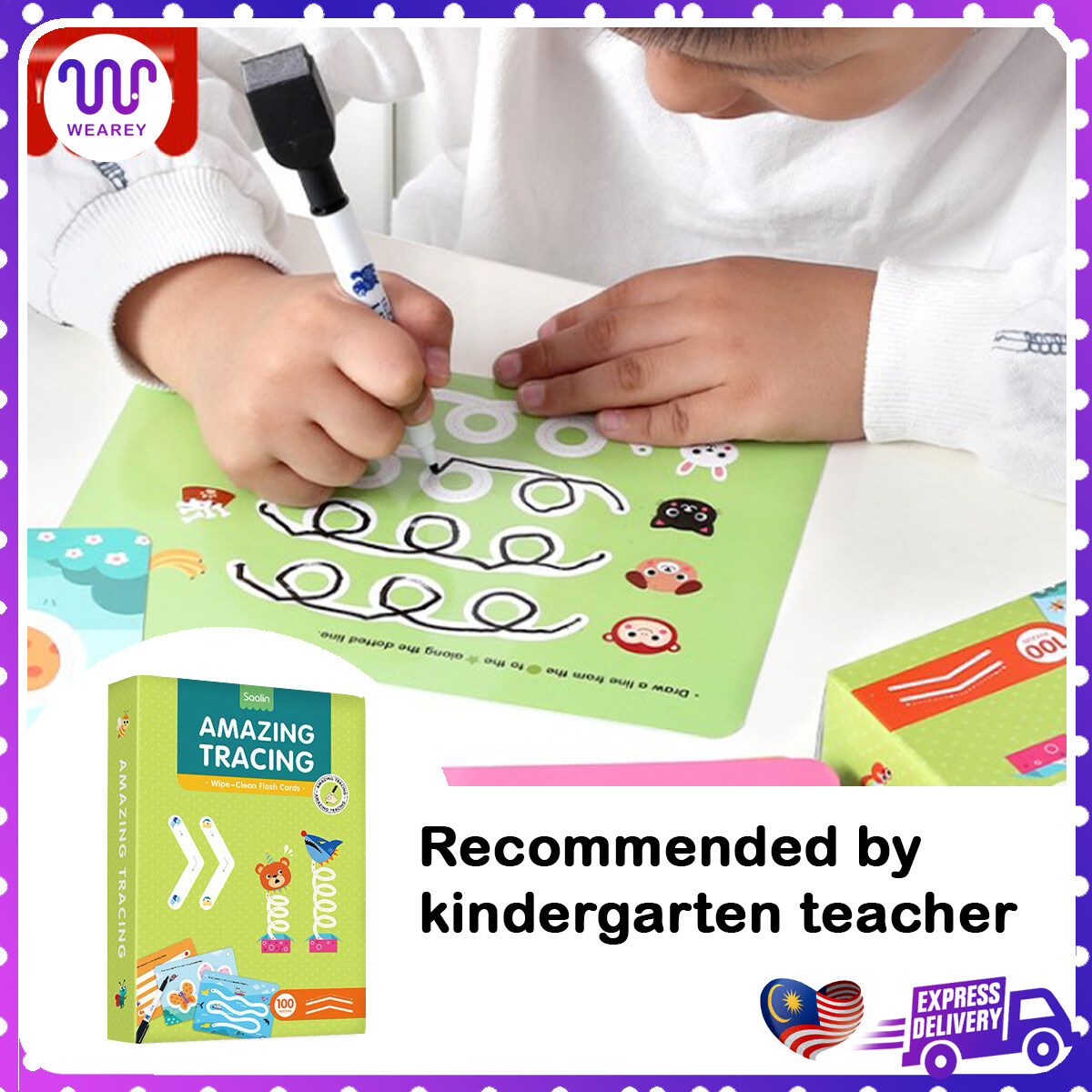 Children's First Learn to Write workbook (3 years old) Practice line ...