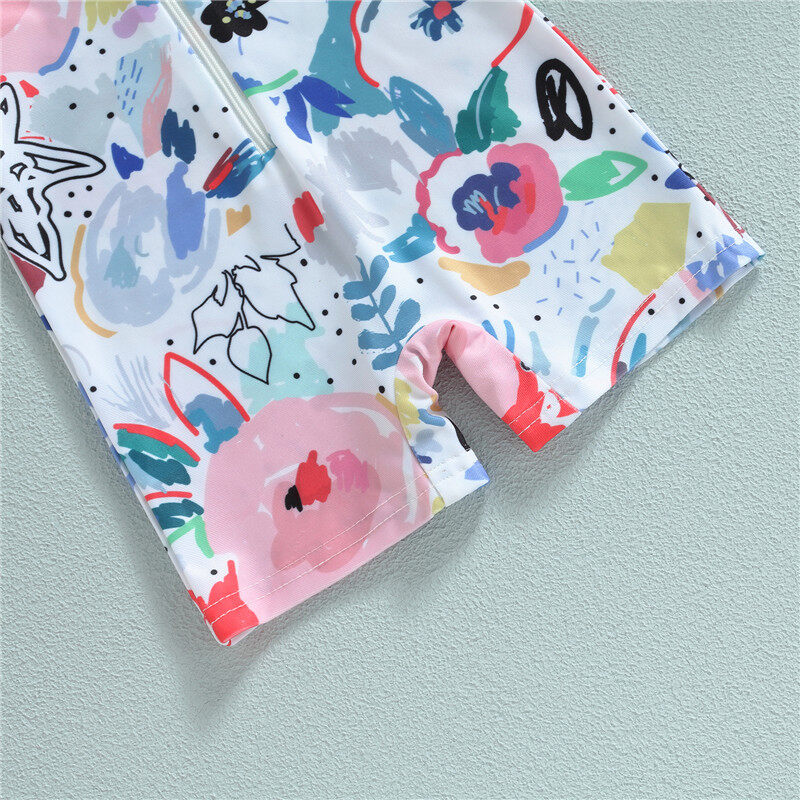 Thorn Tree Baby Girls Rash Guard Swimsuit Playsuits Watercolour Print ...