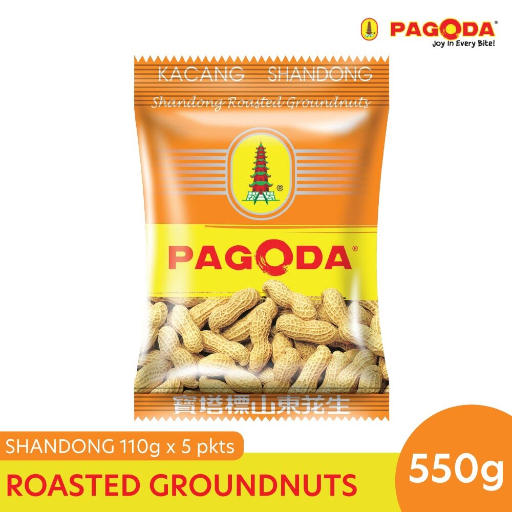 Pagoda Shandong Roasted Groundnuts 550g (110g x 5 pkts) / Pagoda / Nuts ...
