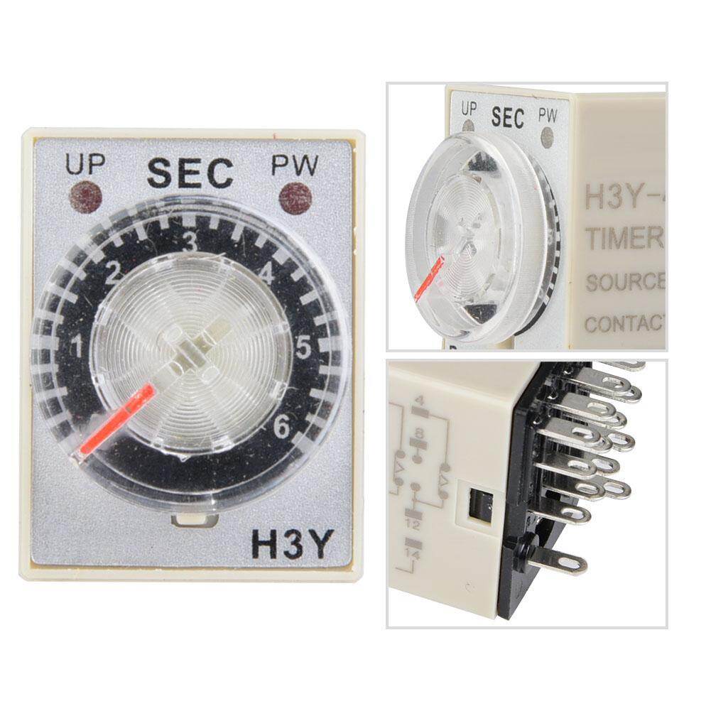 H3Y-4 ไฟฟ้าเวลารีเลย์ตัวชี้ควบคุมความล่าช้า TIMER ควบคุมสวิทช์ 14-Pin ...