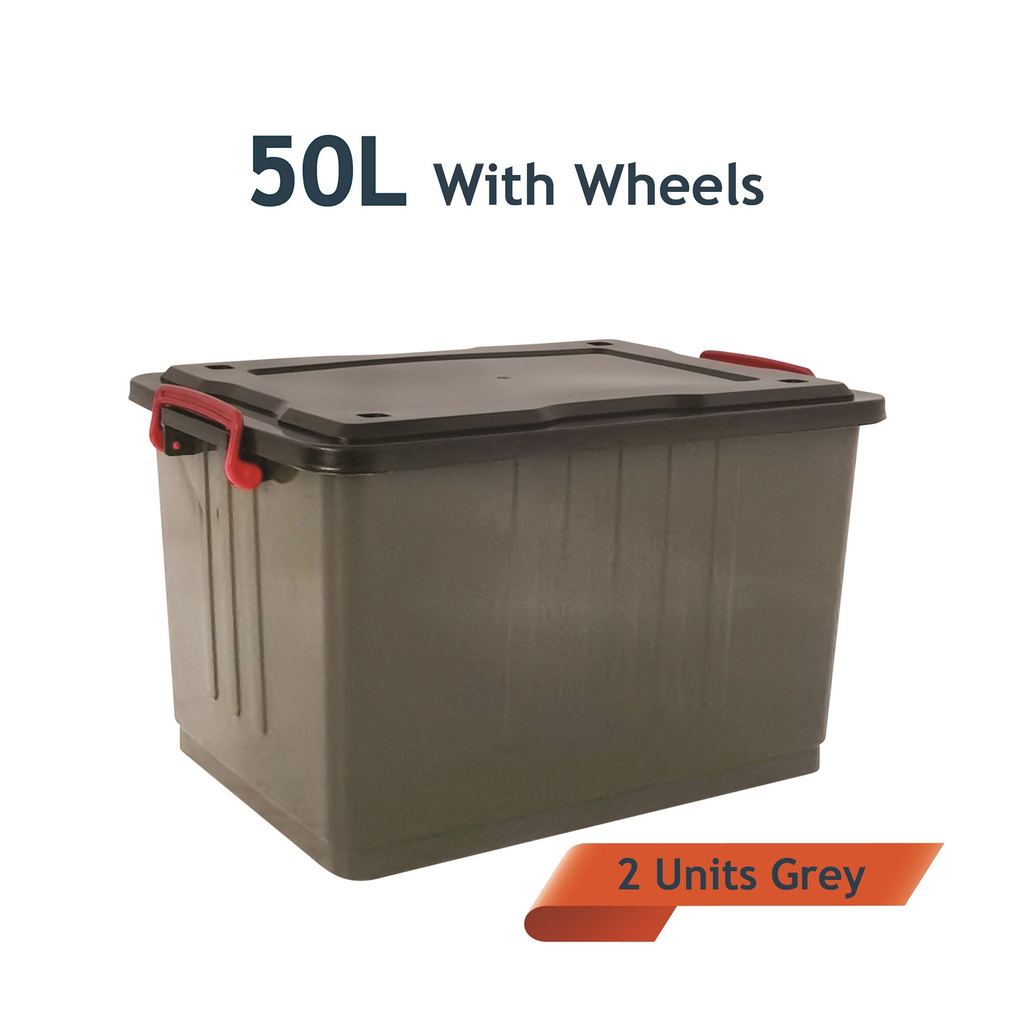 Abbaware Storage Box 50 Litre /Kotak Simpanan dengan roda/Storage Box ...