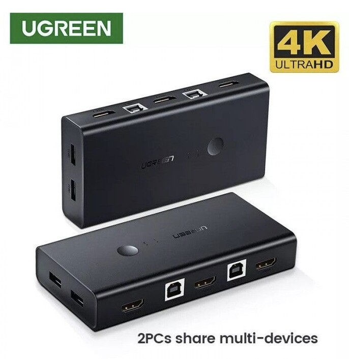 UGREEN 2 PORT HDMI SWITCH BOX 2 IN 1 OUT KVM SWITCHING UG-CM200-50744 ... UGREEN 2 PORT HDMI SWITCH BOX 2 IN 1 OUT KVM SWITCHING UG-CM200-50744 ...