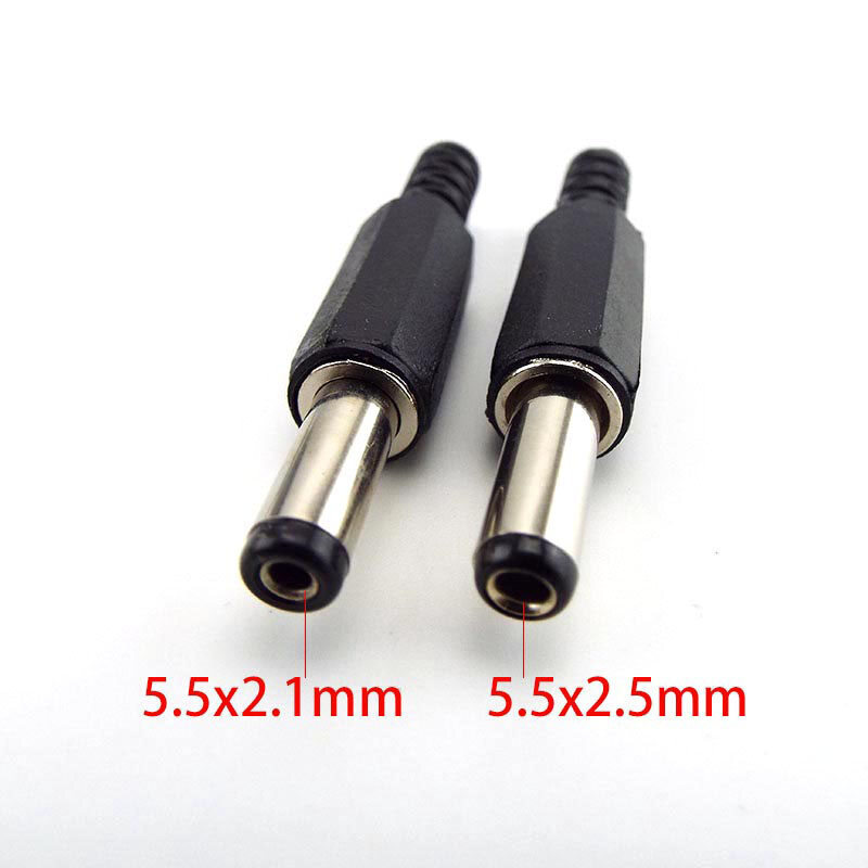 5PCS 5.5x2.5mm DC Female Male Jack Socket Power Supply Plug Connectors ...
