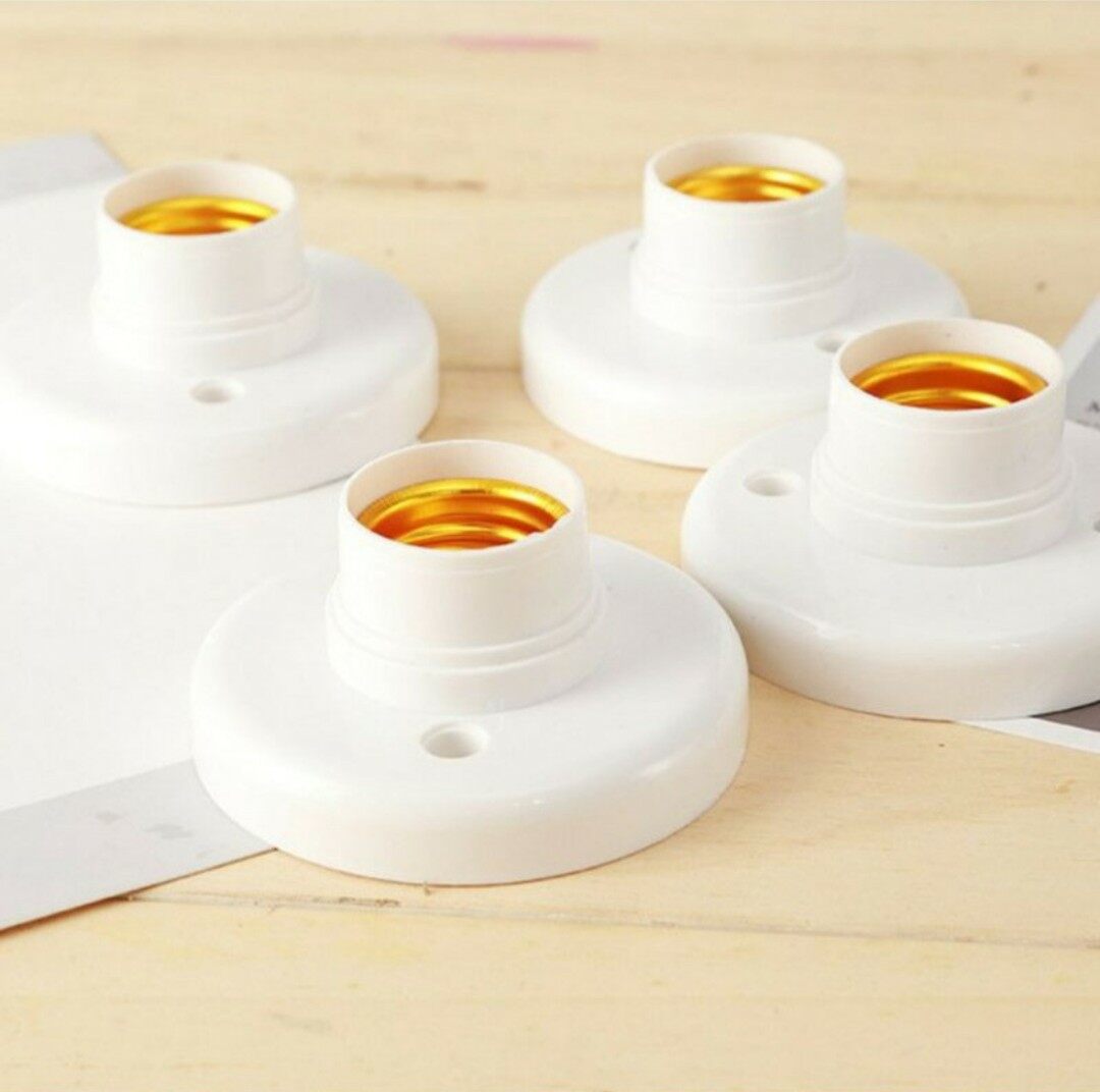 E27 Batten Lamp Holder Socket Light Bulb Holder Base White | Lazada