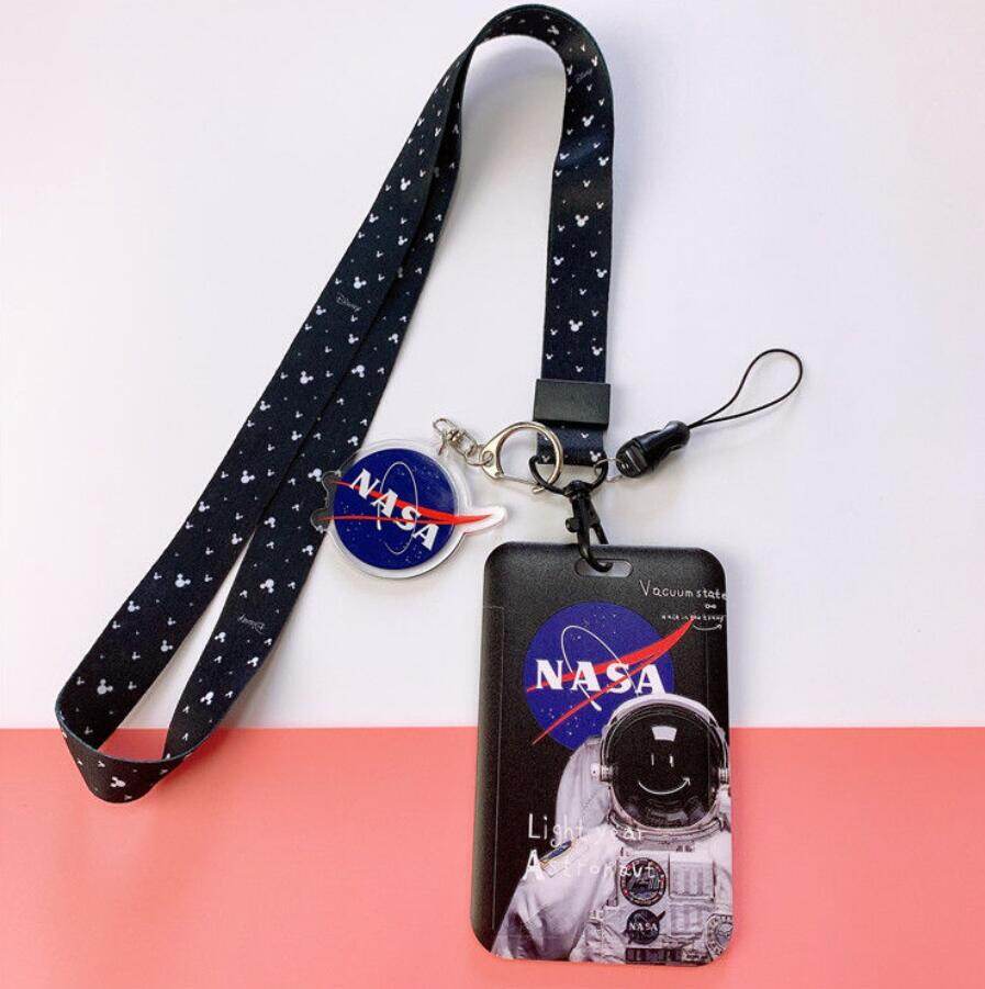 Creative NASA Miniบัตรประจำตัวผู้ถือLanyardและพวงกุญแจCasualบัตรเครดิต ...