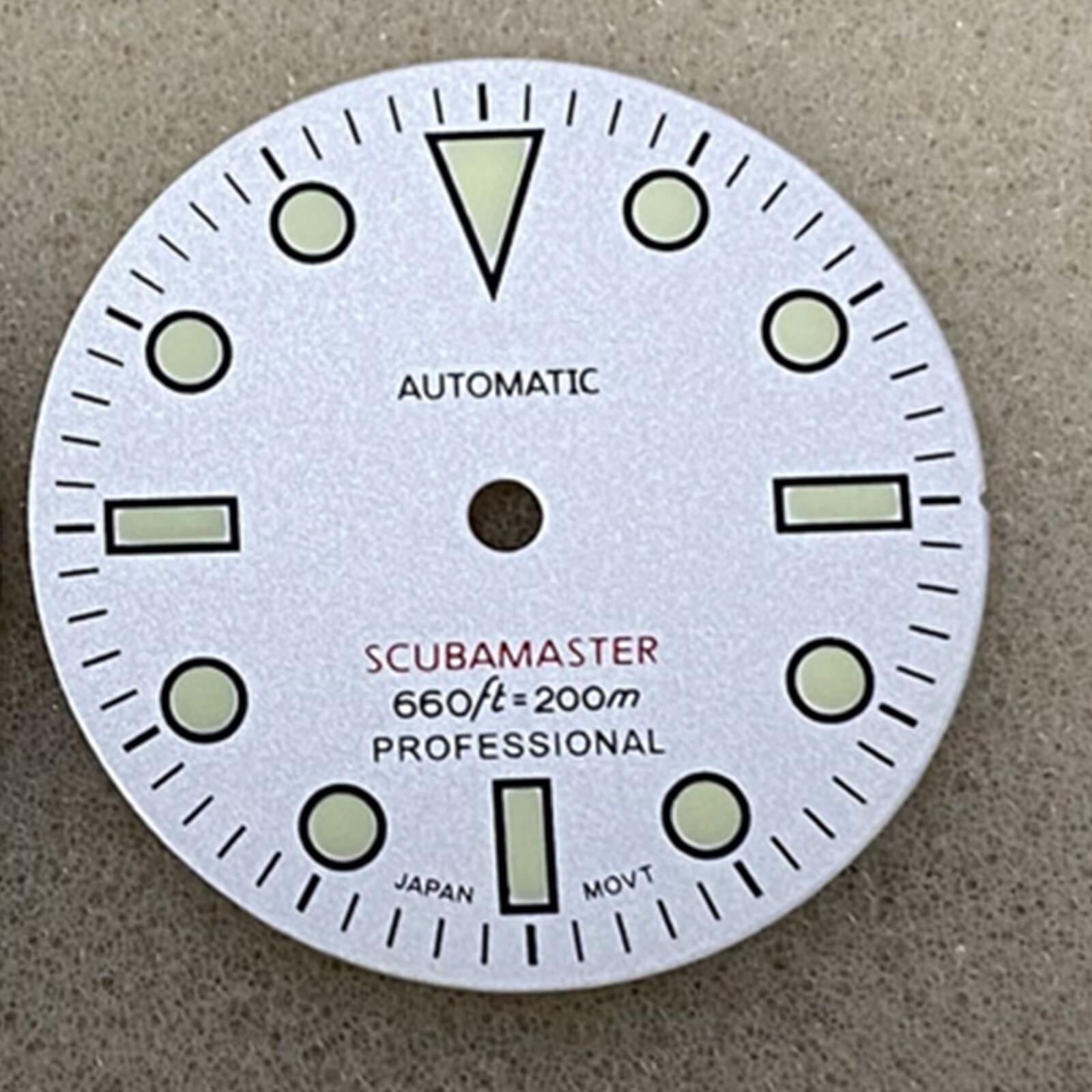 28.5MM Green Luminous White Dial Replacement Watch Dial for SKX007 NH35 ...